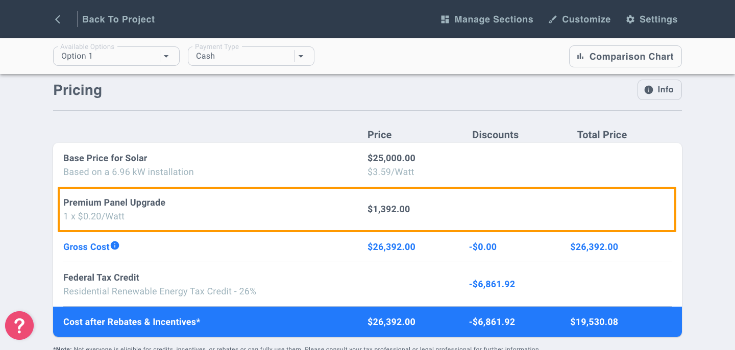 Discounts and Extra Costs