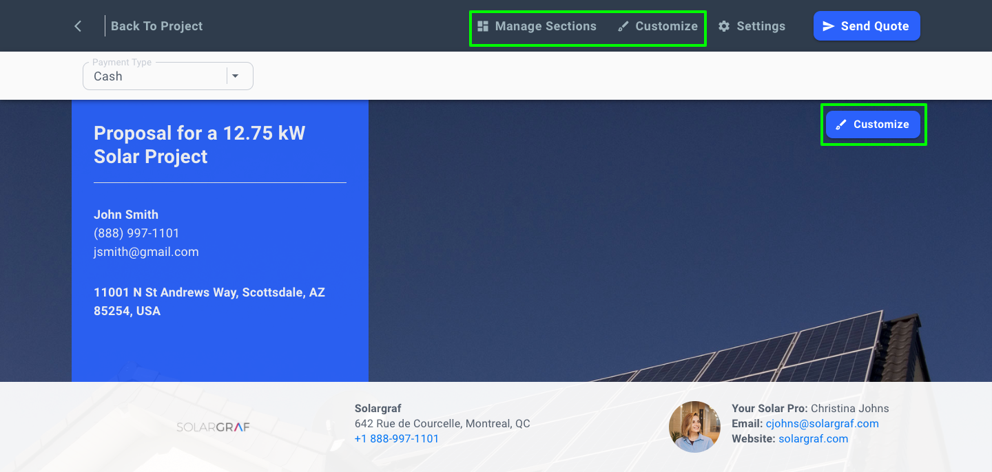 Customize Your Solargraf Quote