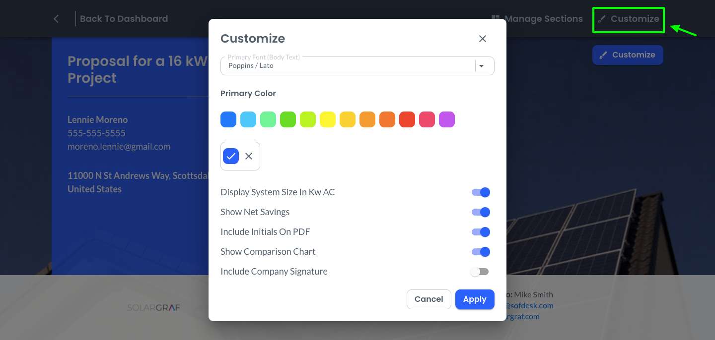 Customize Your Solargraf Quote