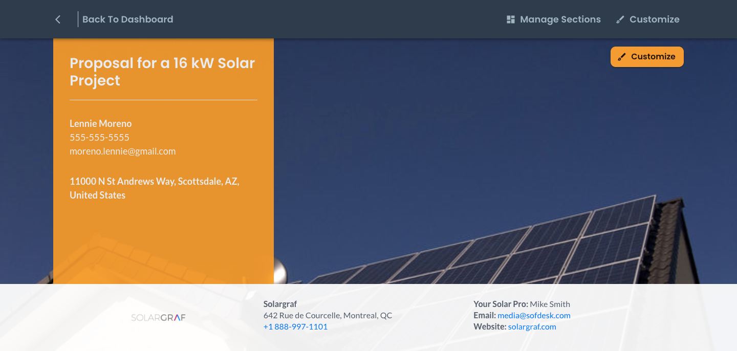 Customize Your Solargraf Quote