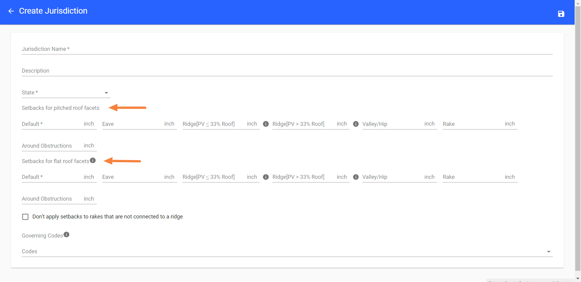 Setting Up Fire Setbacks