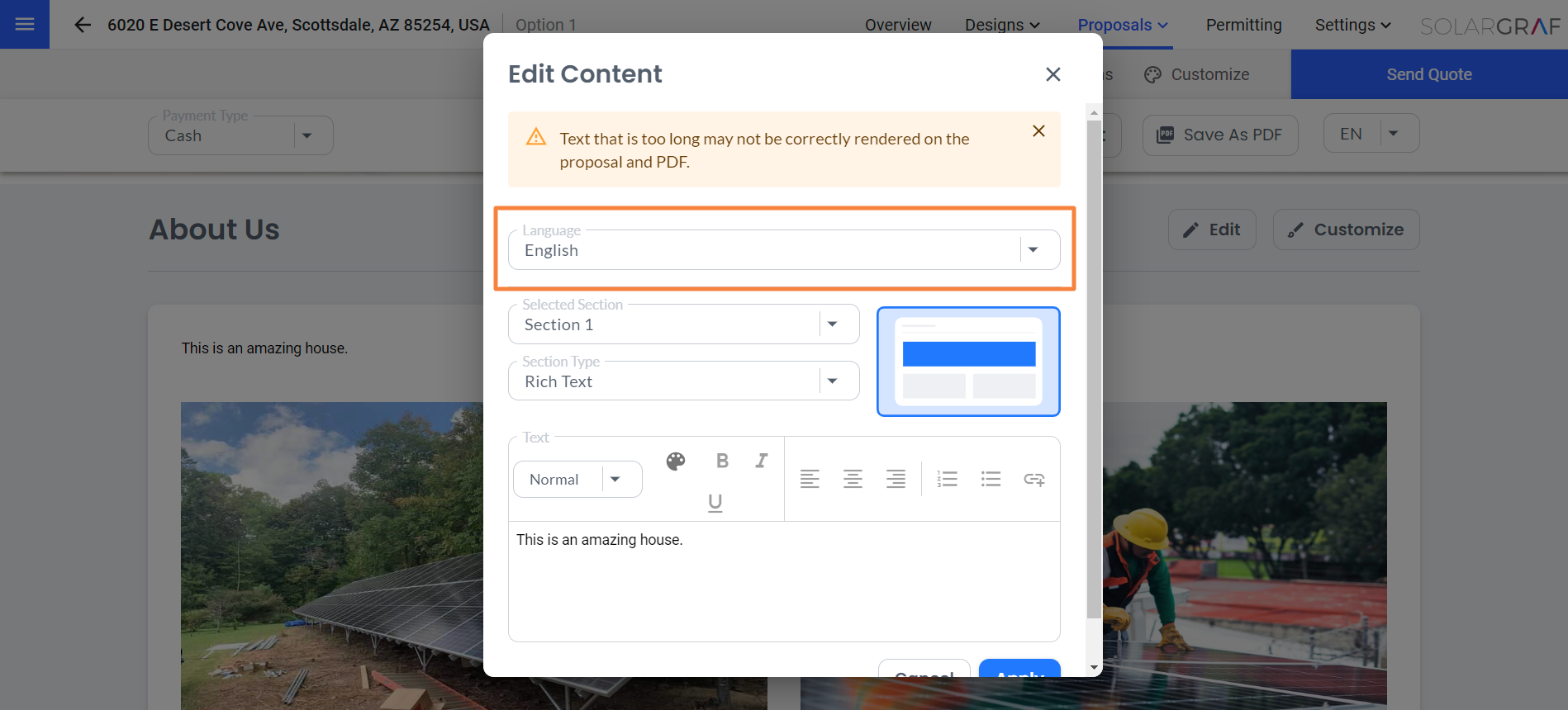 Language Settings