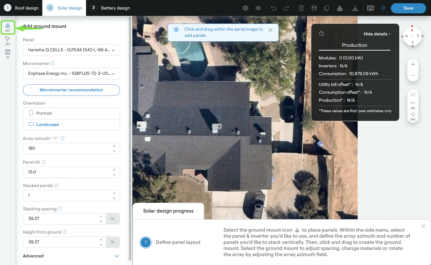 Create a Ground Mount Design