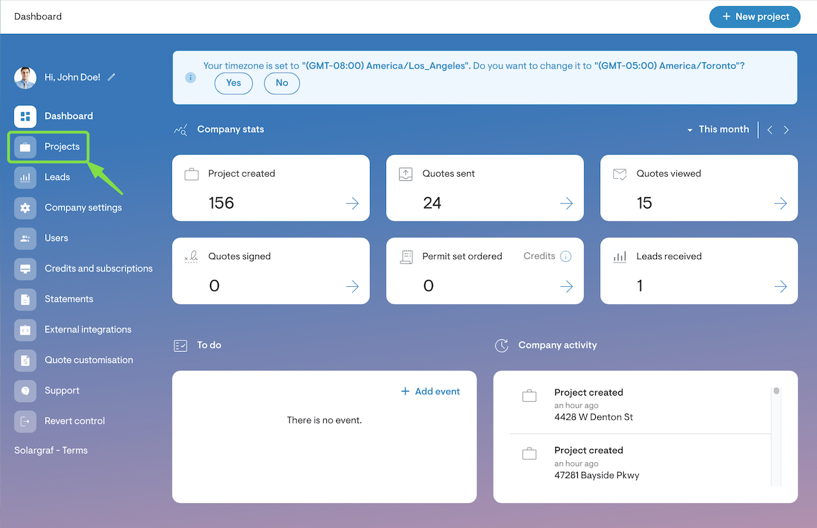How to Export Your Projects List