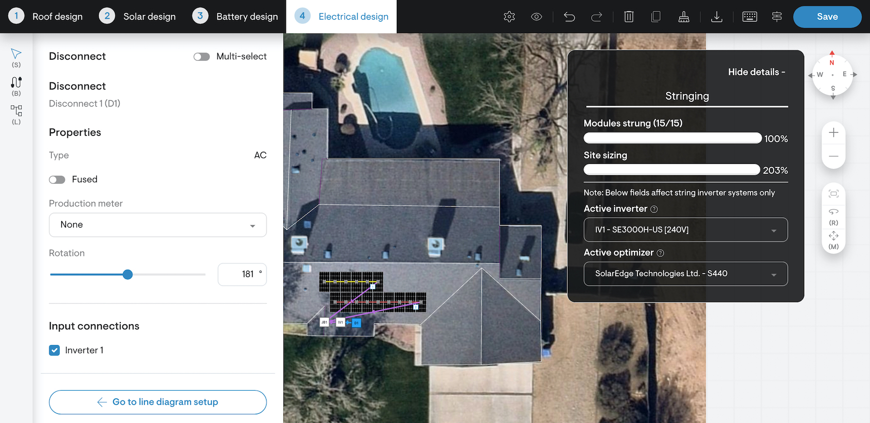 Electrical Design Tool (EDT) with String Inverters