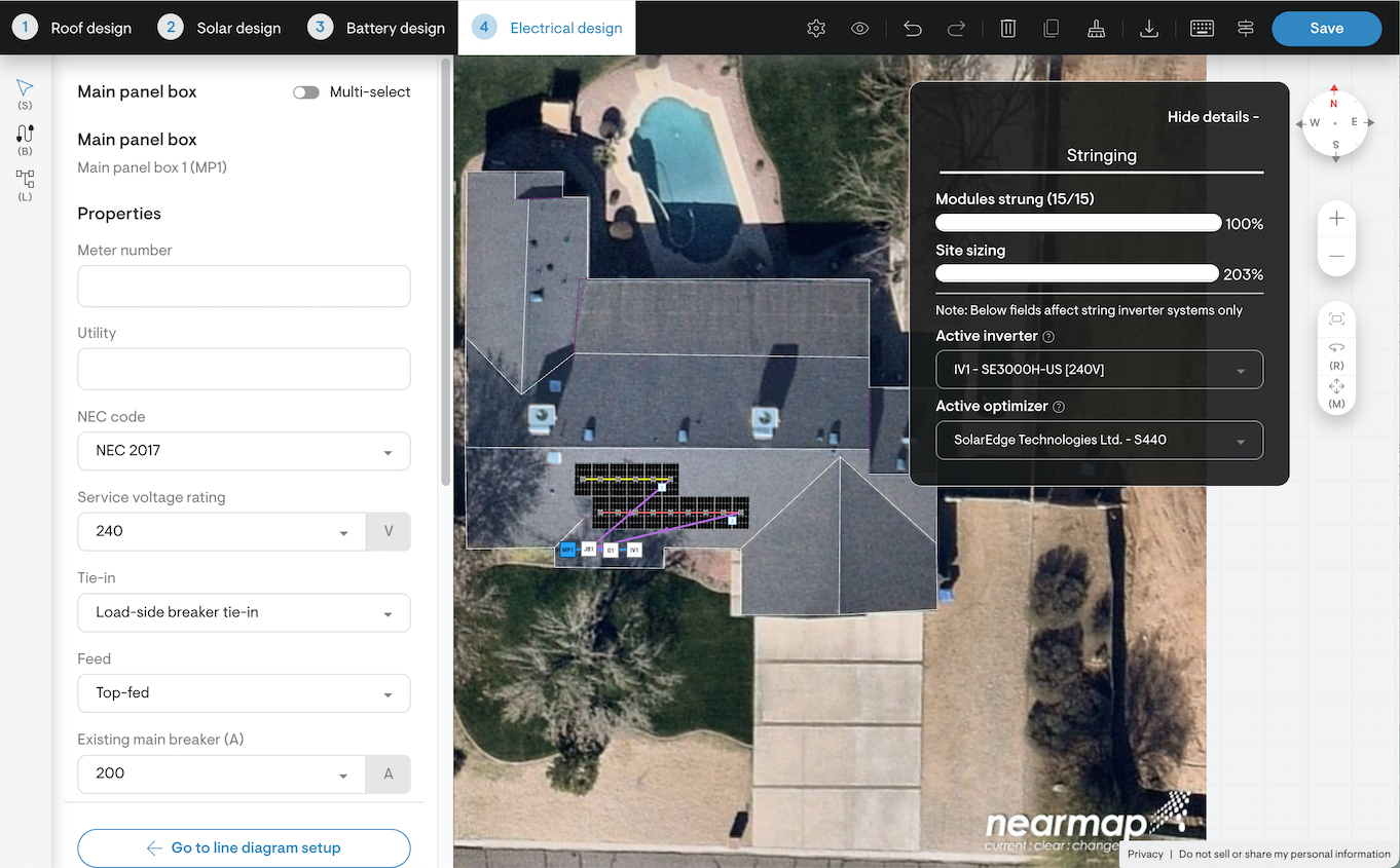 Electrical Design Tool (EDT) with String Inverters