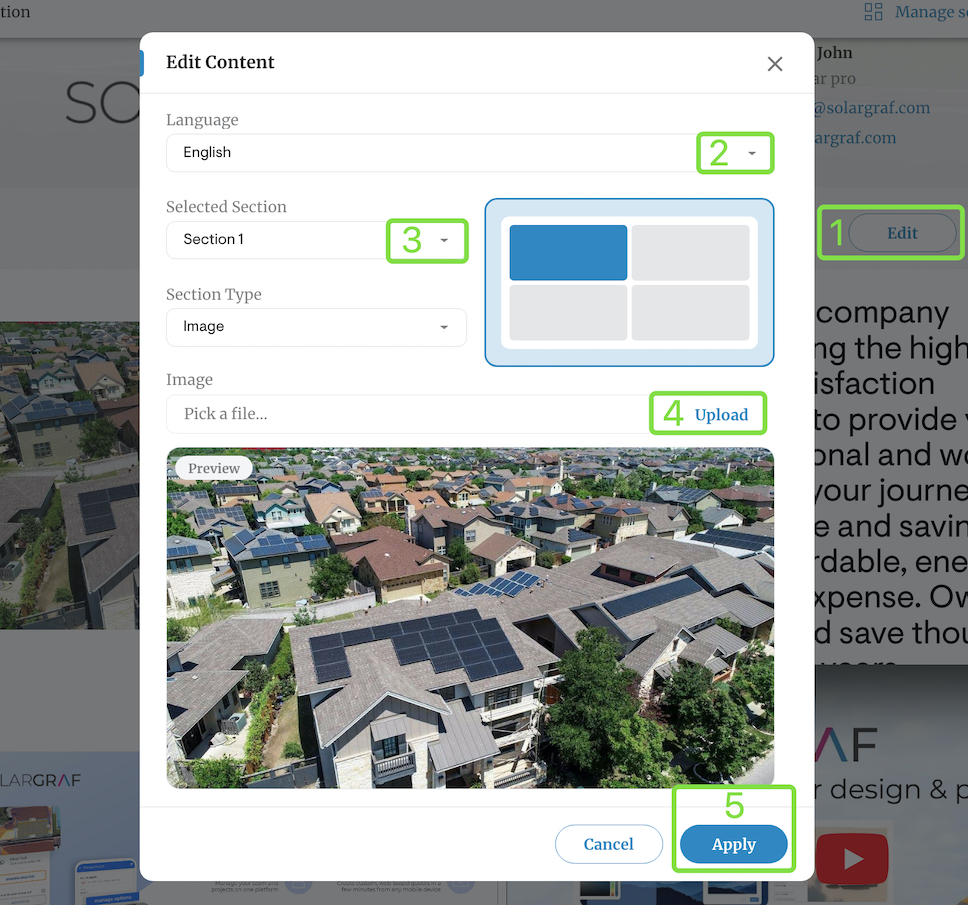 Sizing Images in Solargraf
