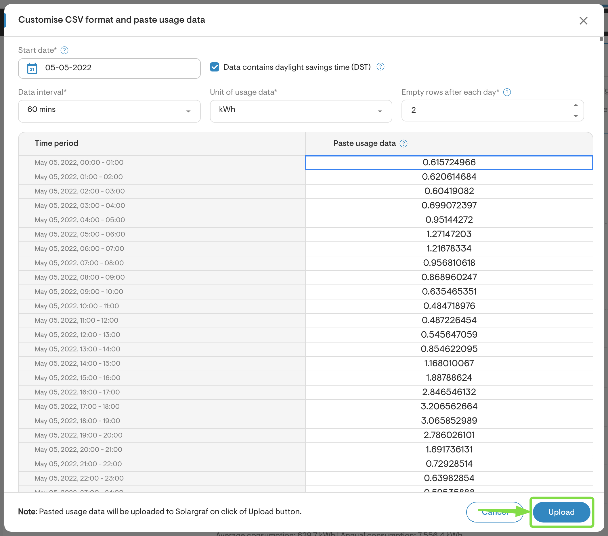 How To Upload Interval Usage Data