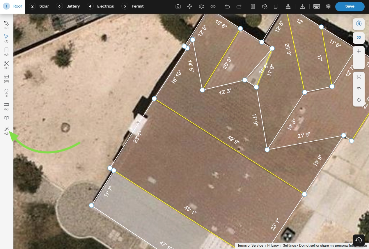 How to use Roof Detection