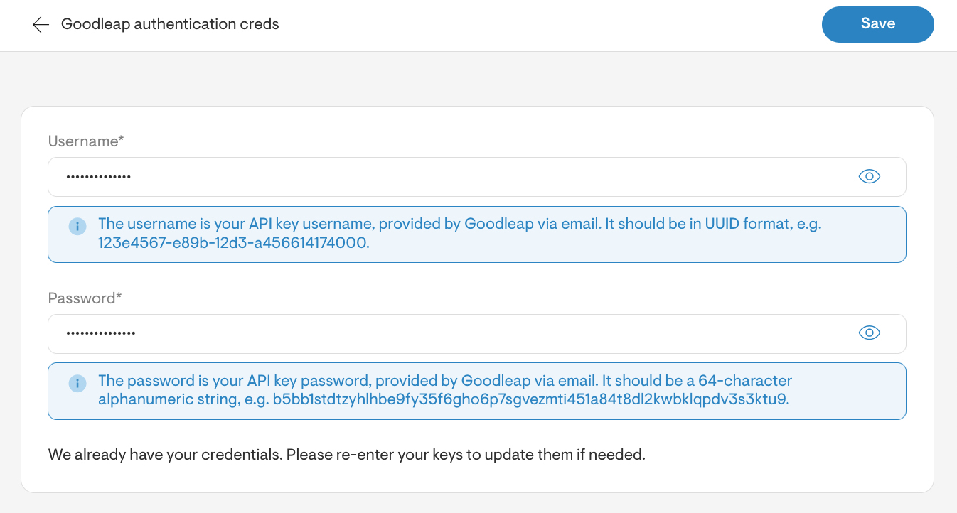 Integrate with GoodLeap