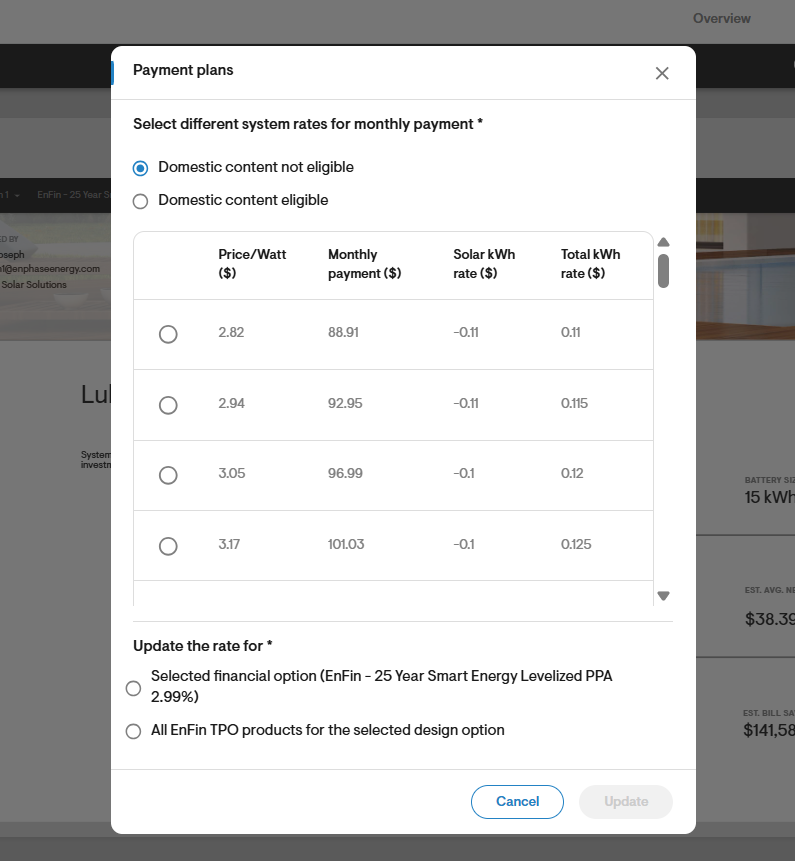 Send an EnFin TPO application